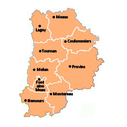 Département 77 : La Seine-et-Marne (77) et ses Villes [Carte]